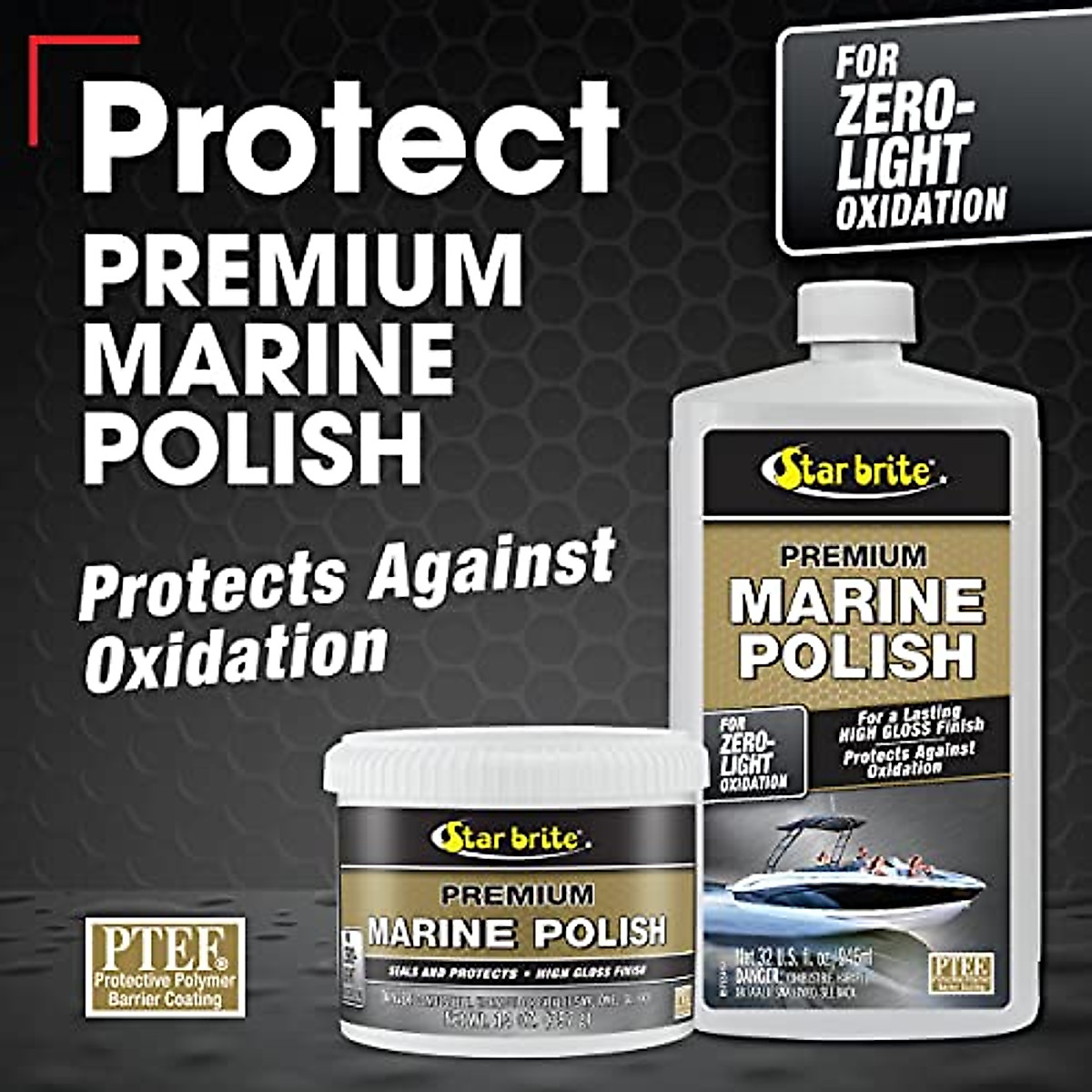 Star brite Premium Marine Polish with PTEF - Boat Wax That Seals & Protects Gel Coat with a High Gloss Finish