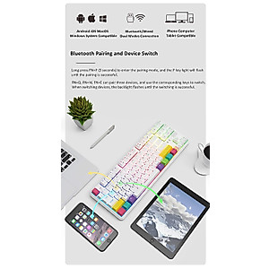 FIRSTBLOOD ONLY GAME. K870T 80% Bluetooth/Wired Dual Mode Mechanical Keyboard, 87 Keys Compact Computer Keyboard with Red Switch, RGB Backlight