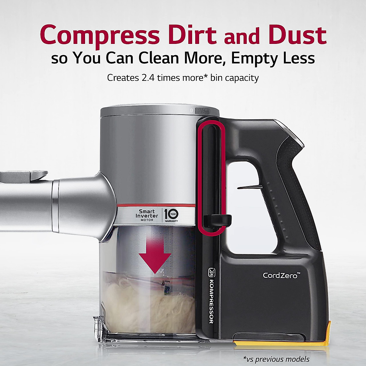 LG CordZero A925 – Cordless Stick Vacuum Cleaner, 120 Minute Runtime w/Extra Rechargeable Battery, Dual Floor Max 2024 Update, Lightweight, Cleans Carpet, Hardwood, Pet Hair, Portable Charging Stand