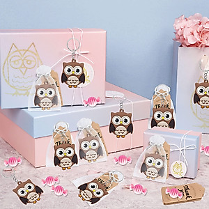 CiciBear 24 Pack Owl Keychains Party Decoration for Guests, Forest Themed Party, Owl Party,Jungle Safari Wild Woodland Baby Shower, School Party, Kids Birthday