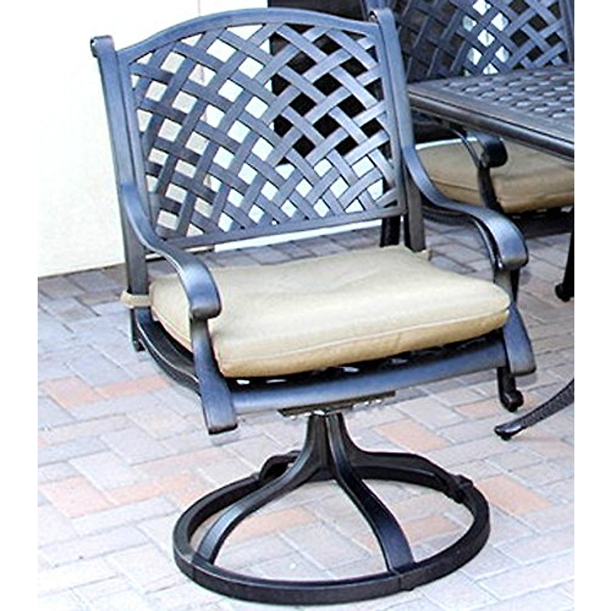 Cast Aluminum Patio Dining Set Nassau 11 Piece Outdoor Furniture with 46"x120" Rectangle Table