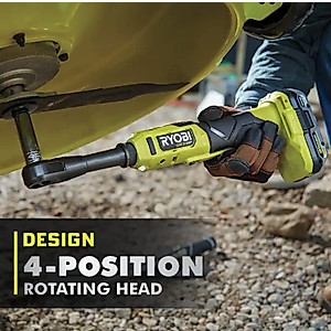RYOBI - ONE+ HP 18V Brushless Cordless 3/8 in. Extended Reach Ratchet (Tool Only) - PBLRC25B