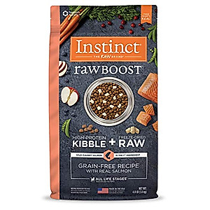 Instinct Raw Boost Grain Free Recipe with Real Salmon Natural Dry Dog Food by Nature's Variety, 4 lb. Bag