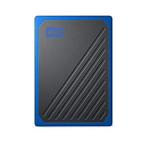 WD - 1TB My Passport Go Portable SSD + 64GB easystore USB Flash Drive Bundle - Black with Cobalt Trim WDBMCG0010BBT-WEBB