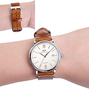 20mm Classic Genuine Leather Watch Bands for Omega x Swatch Moonswatch Quick Release Vintage Leather Watch Straps Compatible with Timex Weekender Watch for Men, Valentine's day gifts for him or her