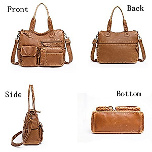 Women's Tote Bag Large Capacity Soft PU Leather Handbags for Women Hobo bags Tote Shoulder Messenger Crossbody Bags