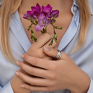 JEAN RACHEL JEWELRY 925 Sterling Silver Rotating Spinner Ring With 2 925 Silver Hammered Spinner Rings, Hypoallergenic Nickel and Lead-free, Artisan Handcrafted Designer Collection, Made in Israel