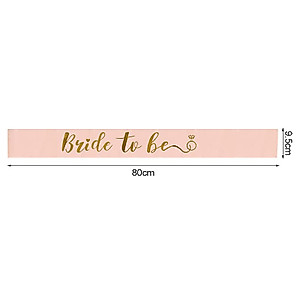 Team Bride Sash, 6 Team Bride Sashes + 1 Bride to Be Sash Bride Tribe Bridesmaids Sashes Rose Gold Bridal Shower Decoration for Bridal Shower Bachelorette Parties