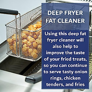 Fry-Whiz Deep Fryer Cleaner, Non-Foaming Fryer Cleaning Powder, Magic Clean Fryer Boil Out Powder to Remove Carbon & Grease Deposits in Deep Fryers, Makes Fryers Shine, 1 Gal Jar