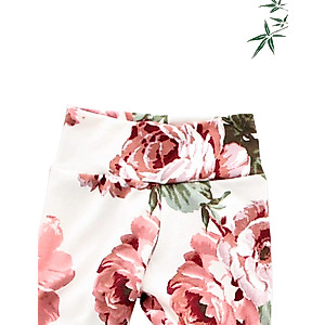 KANGKANG Newborn Girl Clothes Baby Girl Clothes Hi Im New Here Newborn Outfit Romper + Floral Pants + Headband + Hat New Born Clothes Baby Girl 4PCS Set