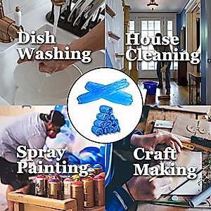 Yzurbu 200pcs Plastic Disposable Sleeves, Waterproof Sleeve Protector for Arm with Elastic on Cuff