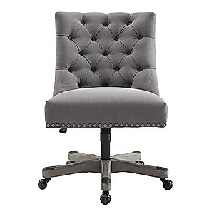 Linon Home Décor Honor Light Gray Office Chair, Grey