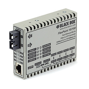 Black Box FlexPoint Modular Media Converter, 10BASE-T/100BASE-TX to 100BASE-FX, Multimode, SC