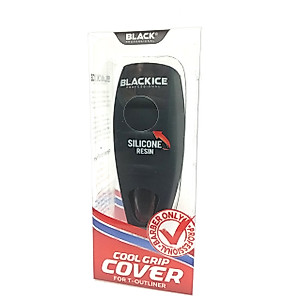 Black Ice Professional Barber Silicone Cool Grip Cover for Andis T-Outliner, Blackout, and Outliner II Trimmer