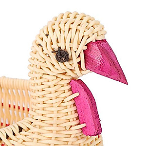 Hand Woven Baskets, Mini Turkey Shape Storage Baskets, Rattan Storage Baskets for Home Dining Table Decorations