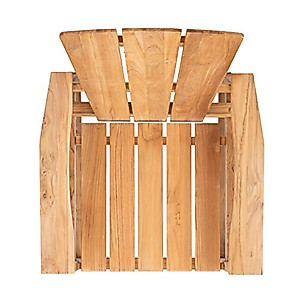 SAFAVIEH Couture Patio San Juan Natural Brazilian Teak Wood Outdoor Adirondack Chair