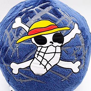 YJacuing 12in Anime One Piece Blue Whale Laboon Plush, Cute Cuddly Soft Stuffed Collectible Animal Plushie Doll Pillow Toy