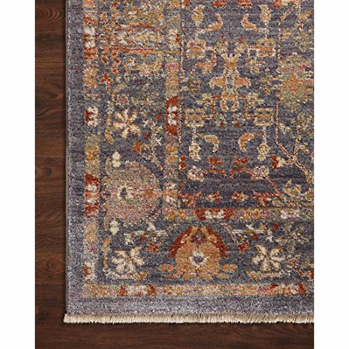 Loloi Giada Collection GIA-01 Grey / Multi, Traditional Area Rug, 5'-0" x 5'-0" Round