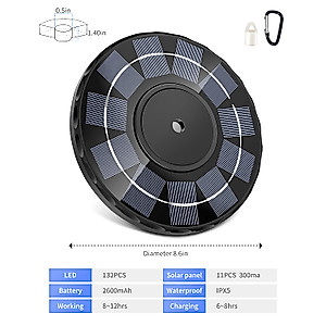 Solar Flagpole Light, Newest 132 LED 3X Brighter Outdoor Flagpole Light, Flag Cover Waterproof Solar Flag Night Light for Ground Pole 15-25ft, 10-12 Hour Dusk to Dawn Auto On/Off, 3 Lighting Modes