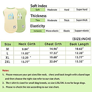 ISPET Dog Shirts Self Cooling T-Shirts, Ice Silk Summer Dog Tee Shirts Soft Pet Sleeveless Vest Tank Top for Small Dogs Boys Girls - Avoid Overheating, Green, Medium