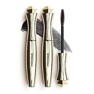 MIRENESSE Secret Weapon Original 24hr Mascara - WINNER BEST MASCARA - Volume, Thickening & Lengthening, Tubing Formula, Easy Water Removal - For Sensitive Eyes - Black (10g / 0.35oz) (Duo)