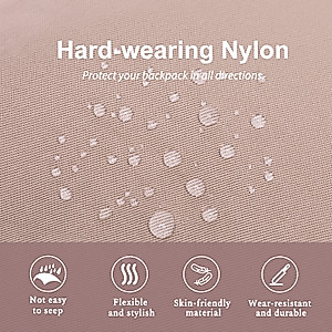 Wind Took leisure backpack for Women College Book Bag Travel Work Daypack Laptop Computer Bag with USB Charging Port Suits 15 Inch Notebook,Light Salmon