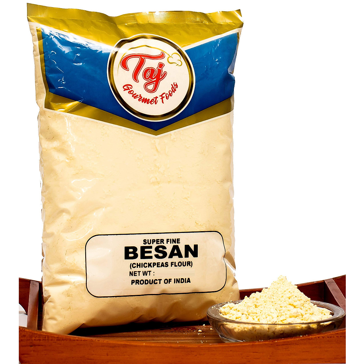 TAJ Premium Indian Besan Flour (Chick Pea, Gram Flour), (2-Pounds)