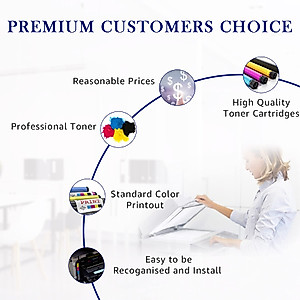 Mooho Compatible Toner Cartridge Replacement for Brother TN436 TN 436 TN433 TN431 for MFC-L8900CDW HL-L8360CDW HL-L8360CDWT MFCL8610CDW HL-L8260CDW MFCL9570CDW Printer (1B,1C,1M, 1Y)