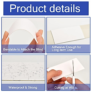 4 Pcs Horizontal Blind Repair Tabs Mini Blind Slat Repair Kit Horizontal Blinds Replacement Slats White Blind Fixers for Horizontal Blinds (2" W x 3.5" L)