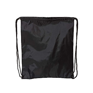 Liberty Bags Large Drawstring Backpack, One Size, BLACK