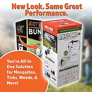 Pesticide Sprayer | Insecticide Sprayer and Mosquito Mister System | Pest Control System for Fleas, Ticks, and Mosquitos | Kit + Tank Sprayer