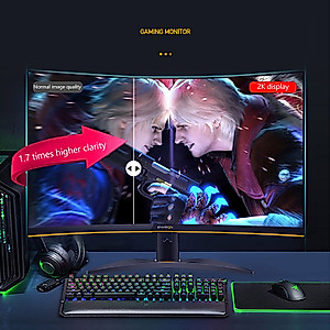 DAPAO 32 Inch UHD 2K Monitor - Ultra HD 2560x1440, 1ms - HDMI, DisplayPort