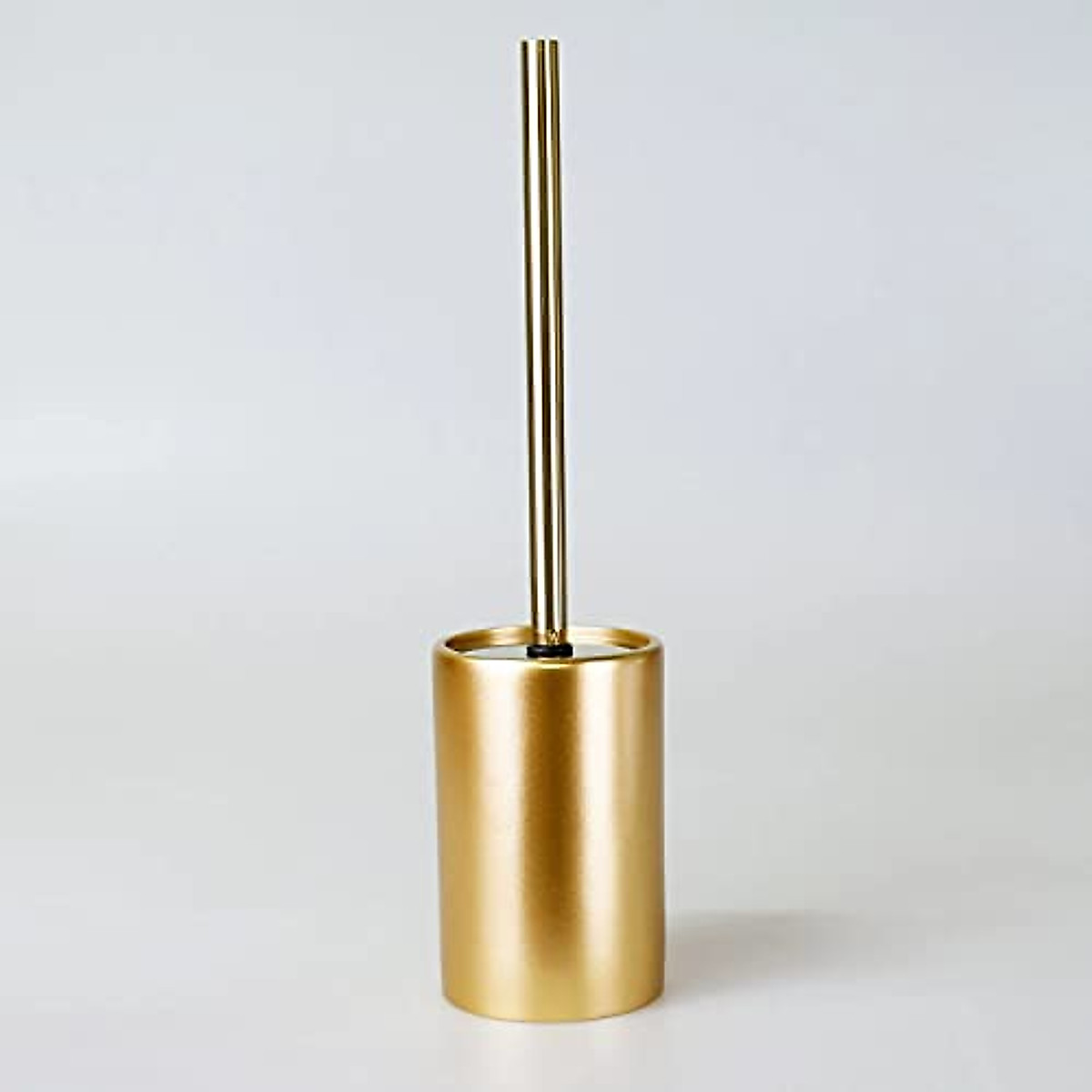 Victoria Elit Bathroom Set 6 Pieces in Gold Color / Dustbin, Toilet Brush, Towel Holder, Soap Dispenser, Toothbrush Holder and Soap Tray / Resin Metarial