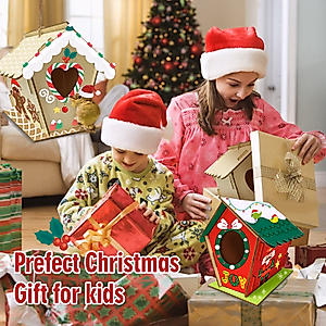 Craft Spot! Bird House Kit for Kids, Christmas Bird House Sets to Build, DIY Wooden Birdhouse for Outdoor, Kids Crafts Wood Arts and Crafts for Kids Ages 3+