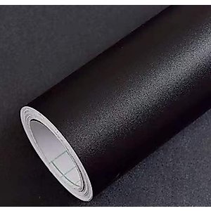 Yancorp 120" Matte Black Contact Paper Peel and Stick Wallpaper Removable Contact Paper for Cabinest Self-Adhesive Drawer Stick and Peel Countertop (16"x120", Black)