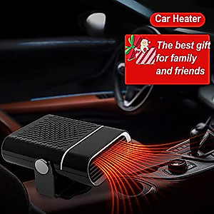 Arecwy Car Heater, 2 in 1 12V 120W Auto Car Windshield Heater Cooling Fan Auto Defogger 360 Degree Rotatable Heating Defrost