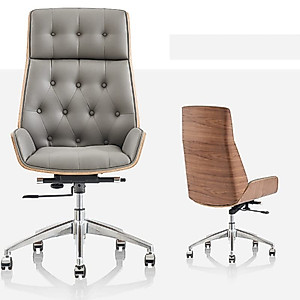 SEASD Executive Massage Ergonomic Swivel High Back Thick Cushion PU Leather Office Chair