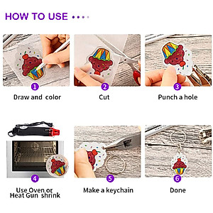 POPMISOLER 183 Pieces Shrink Plastic Kit DIY Ornaments or Creative Craft DIY Accessories Kit for All Ages Great Gift