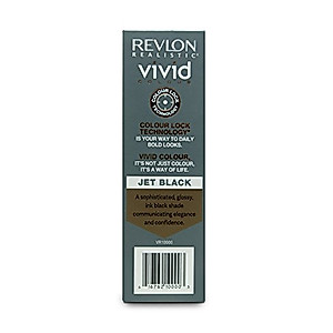 Revlon Realistic Vivid Colour Protein Infused Permanent Color Hair Dye with Color Lock Technology, Jet Black 110ml