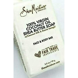Shea Moisture Sheamoisture 100% Virgin Coconut Oil Shea Butter Bar and Face Soap 3.5 oz ( 4 Pack )