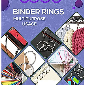LIVINO 100 pcs Binder Rings, 1 Inch Nickel Plated Metal Book Rings, Loose Leaf Binder Rings for School, Home, Office and Key Rings Or Key Chain for Documents and Flash Card Binder