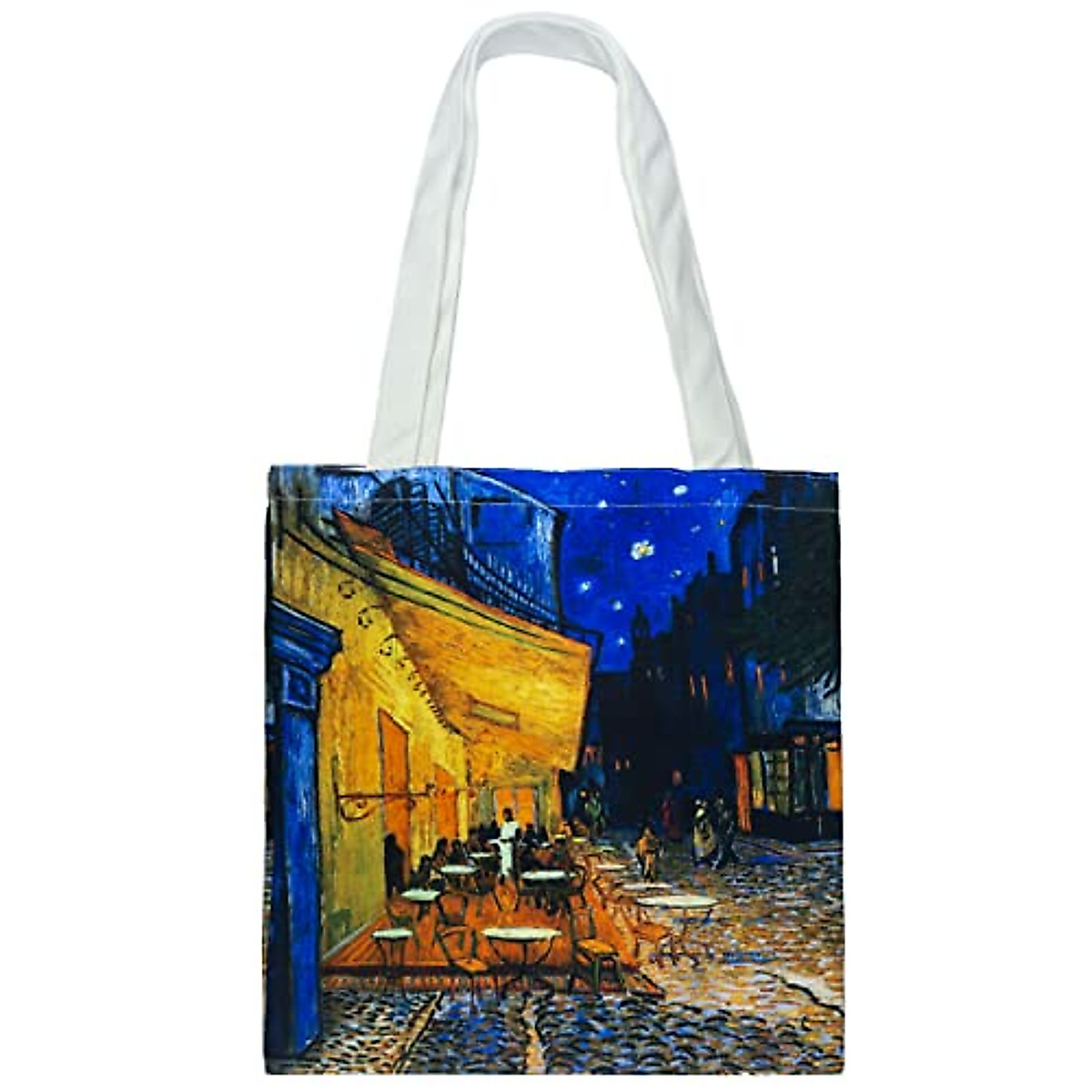 Rejolly 4 Pack Canvas Art Tote Bag Vincent Van Gogh Aesthetic Impressionist Accent Painting Printed Purse Stylish Shoulder Handbag for Women Men