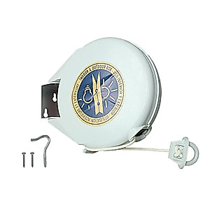 Blue Hawk 40-FT Single Line Retractable Clothesline, Indoor or Outdoor Use, Hang Wet or Dry Laundry