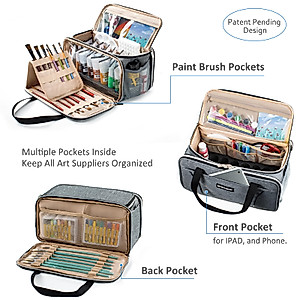 Acrylic Paint Storage, Paint Organizer and Storage, Art Supply Organizer, Art Tote Bags, Craft Paint Storage, Paint Brush Holder, Paint Tube Storage for Apple Barrel Acrylic Painting, Palette Board