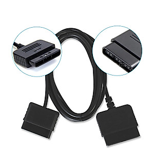 tesha 2PACK PS2 Controller Extension Cable Cord 6ft/1.8m Controller Extension for Sony PlayStation 2 PS2 Game Console