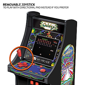 My Arcade Micro Player Mini Arcade Machine: Galaga Video Game, Fully Playable, 6.75 Inch Collectible, Color Display, Speaker, Volume Buttons, Headphone Jack, Battery or Micro USB Powered