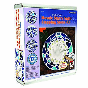 Diamond Tech Create N Learn Mosaic Stepping Stone Kit, Starry Night
