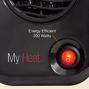 Lasko MyHeat Personal Mini Space Heater for Home with Single Speed, 6 Inches, Black, 200W, 100