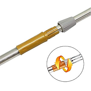 Beaugreen 63" Stainless Steel Reach Pole, Extendable Long Reach Pole Closet Rods,Reacher Garment Pole with Utility Hook for Hanging Clothes,Shutters,Closet,Ceiling