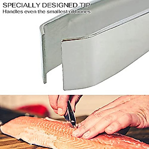 BISHOU Fish Bone Tweezer Pliers Remover Tool Made in Japan 18-0 Stainless Steel (4.1"(10.5cm))